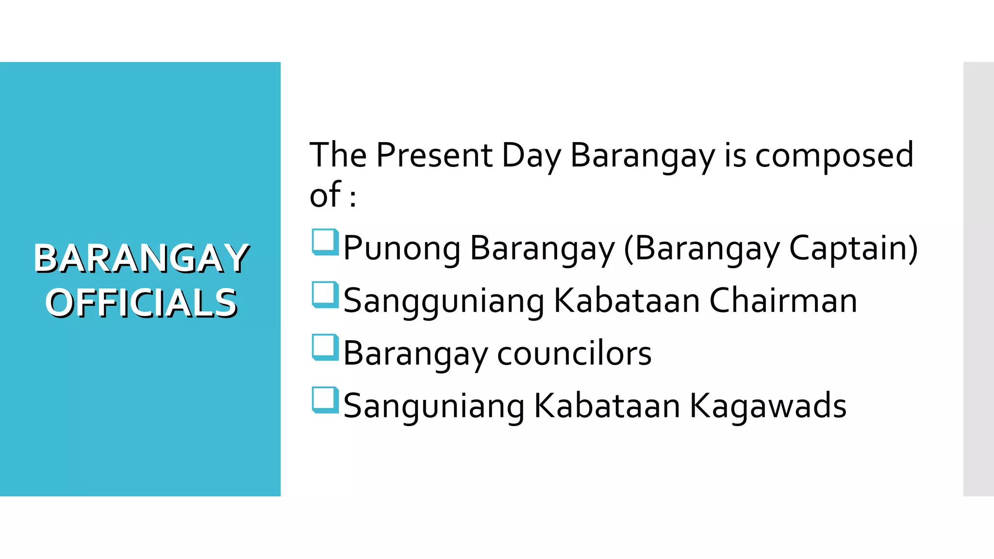 Barangay Local Government Unit | PPT