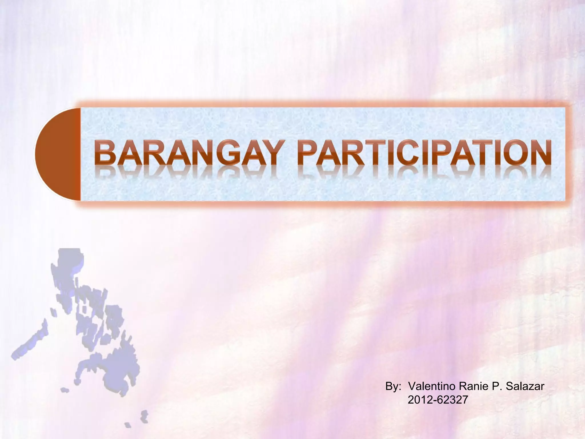 Barangay participation | PPT