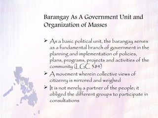 Barangay participation | PPT
