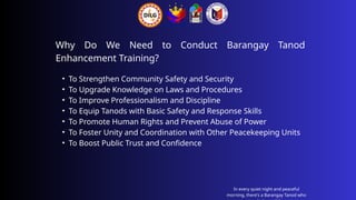 Barangay Tanod PPT. A Rationale regardin | PPTX