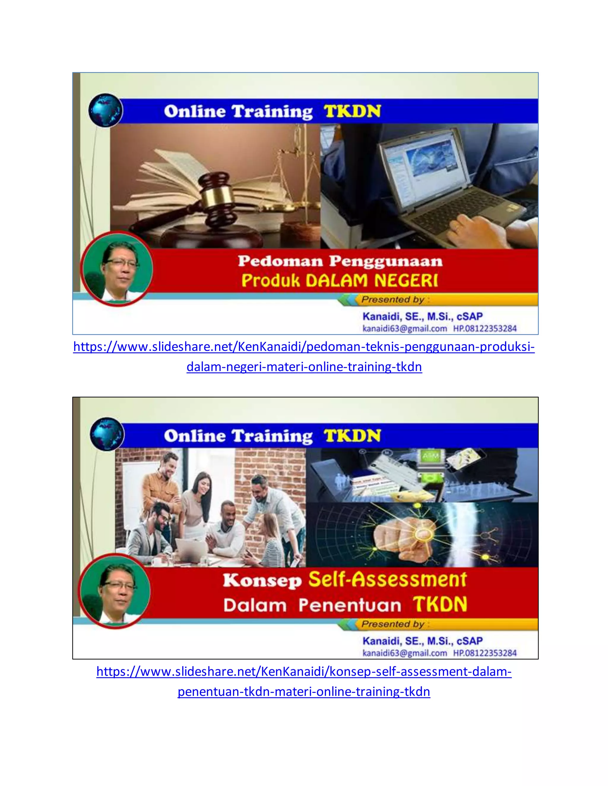 SEKEDAR INFO: Materi Training *Tata Cara Perhitungan TKDN & BMP ...