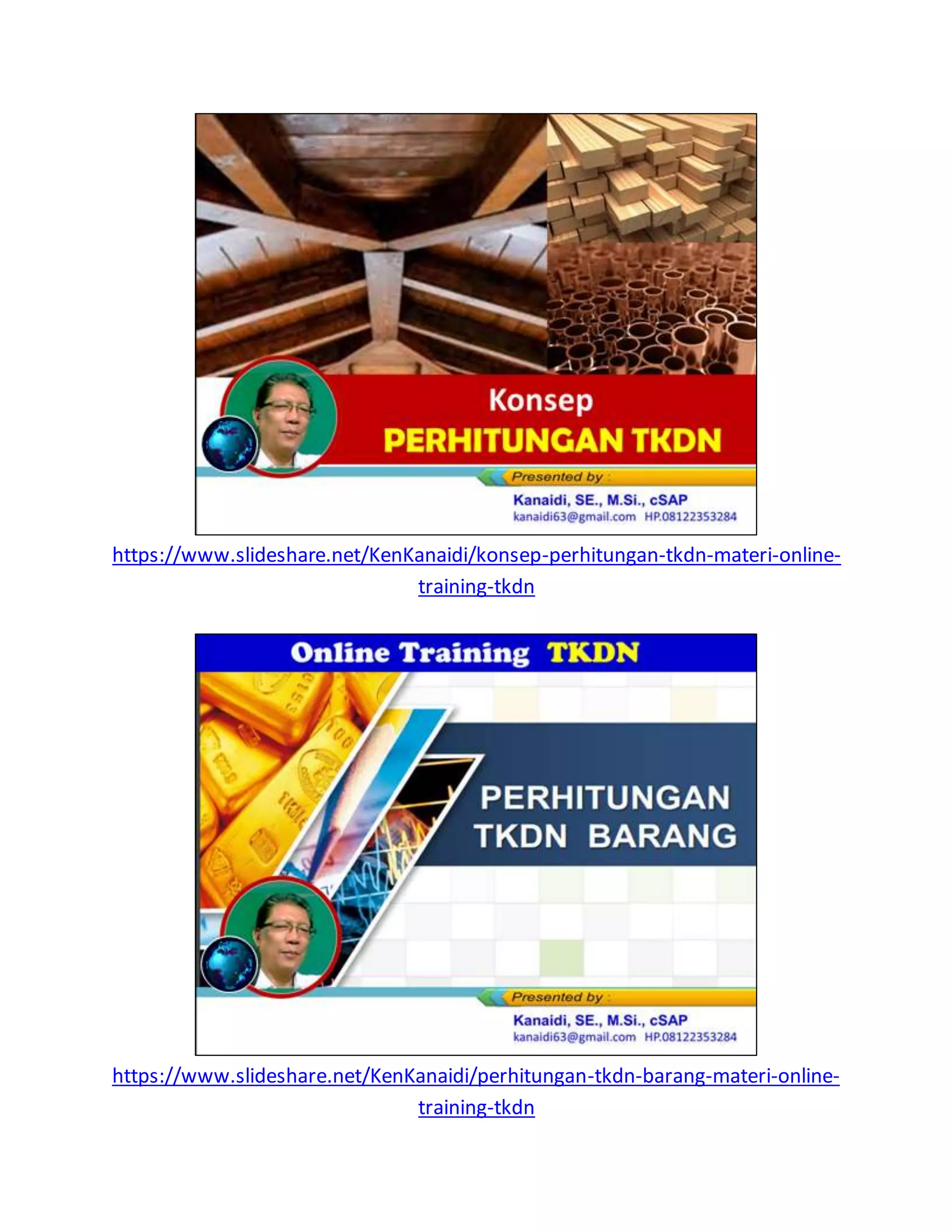 SEKEDAR INFO: Materi Training *Tata Cara Perhitungan TKDN & BMP ...