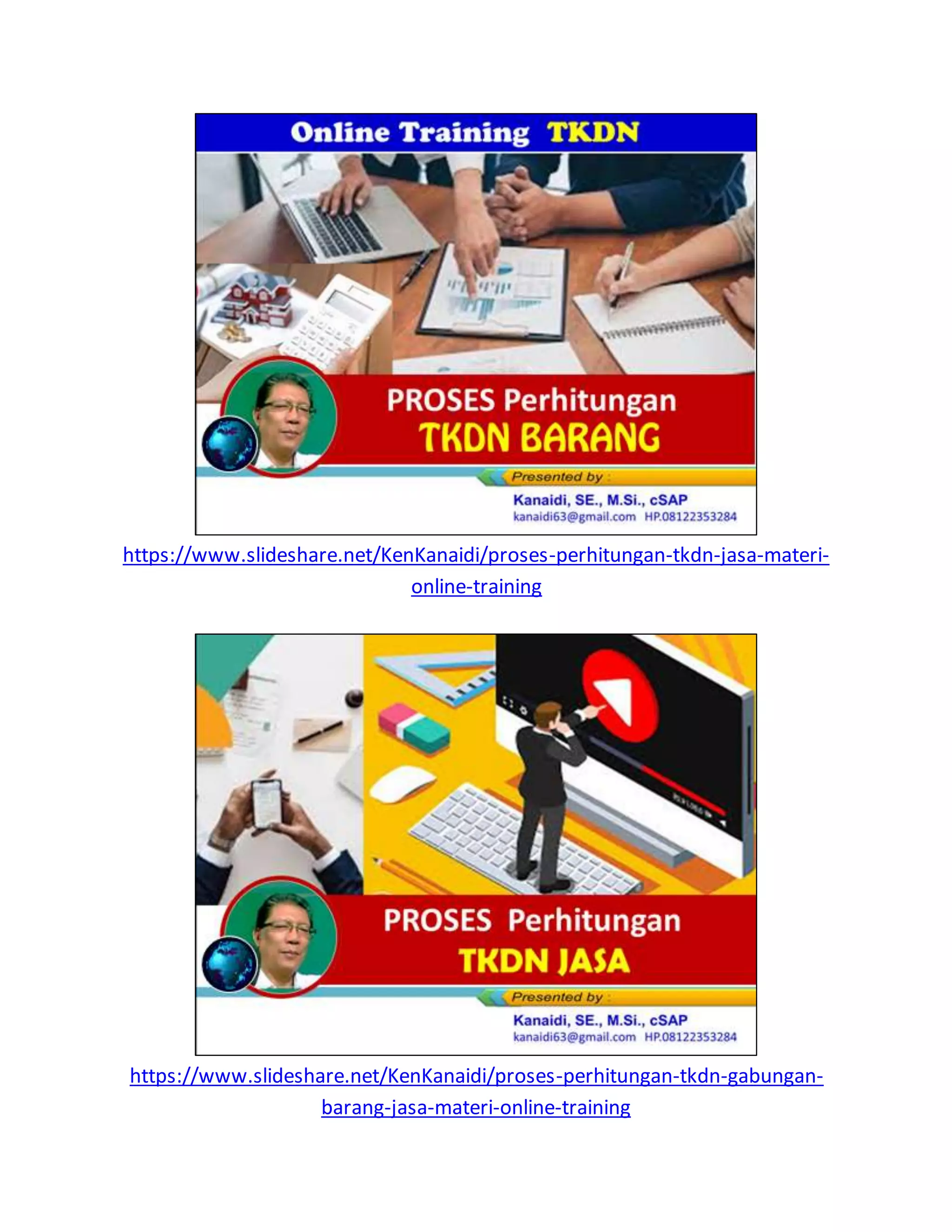 SEKEDAR INFO: Materi Training *Tata Cara Perhitungan TKDN & BMP ...