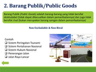 Barang publik dan klasifikasi barang | PPTX