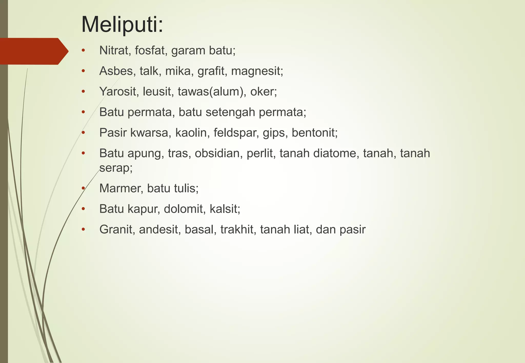 Barang Tambang Golongan C | PPTX