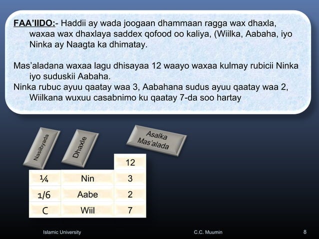 Barashada cilmiga dhaxalka casharka 2aad | PPT