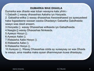 Barashada cilmiga dhaxalka casharka 2aad | PPT