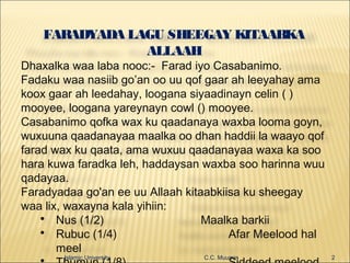 Barashada cilmiga dhaxalka casharka 3aad | PPT