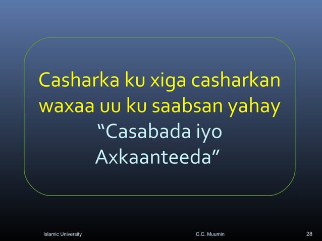 Barashada cilmiga dhaxalka casharka 4aad | PPT | Islam | Religion ...