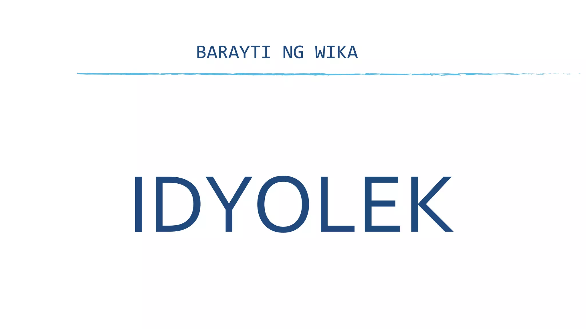 Barayti ng wika | PPTX