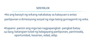 Barayti ng wika | PPTX
