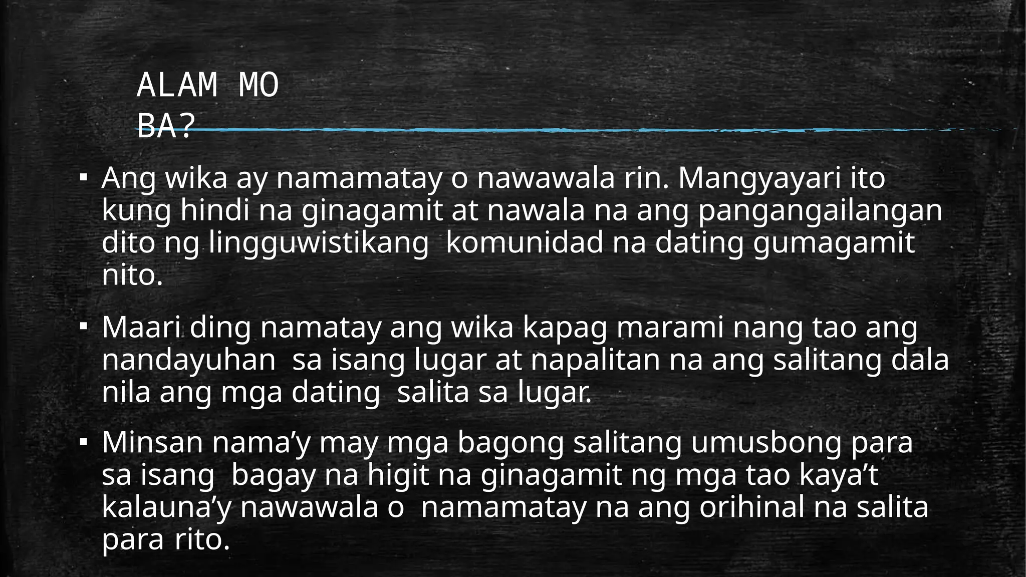 Barayti ng Wika sa Pilipinas (Gay Linggo, etc) | PPTX