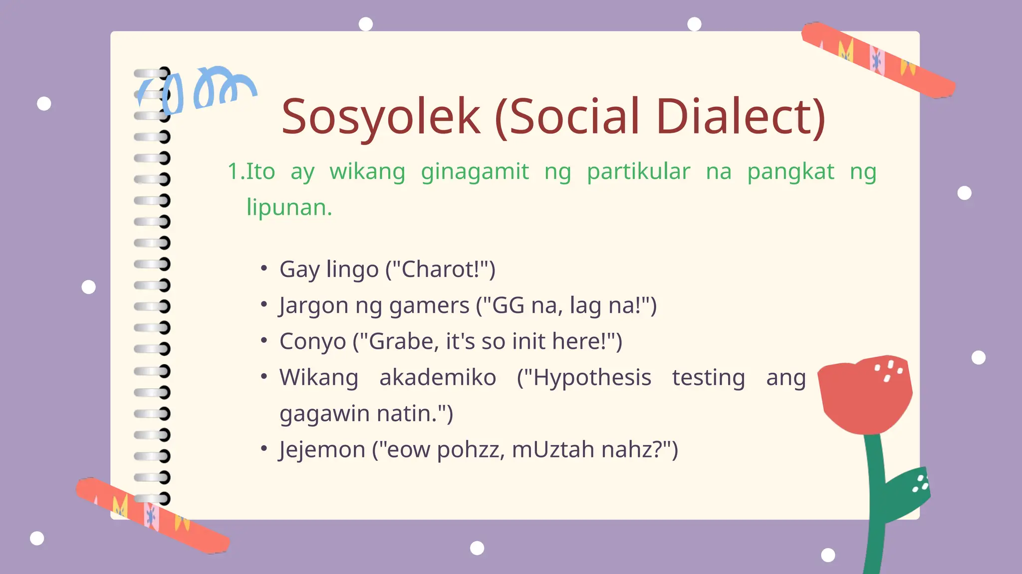 REJISTER AT BARAYTI NG WIKA- -FILIPINO 1 | PPTX