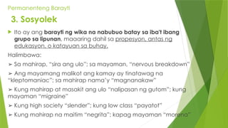 Barayti ng Wika. pananaliksisk sa pagsususri | PPTX