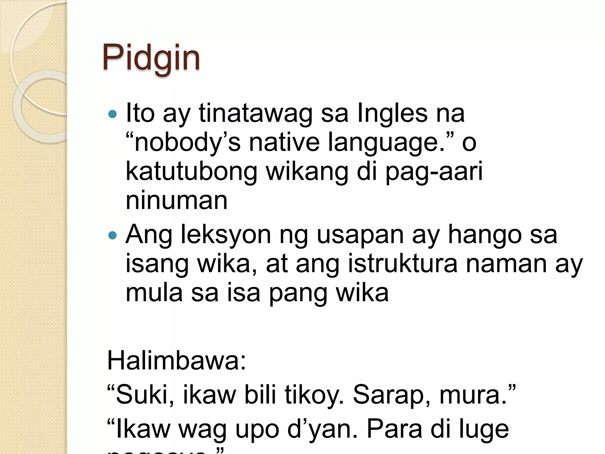 Barayti ng Wika | PPTX