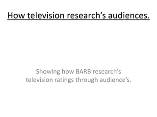 Barb irene | PPTX | Television | Entertainment