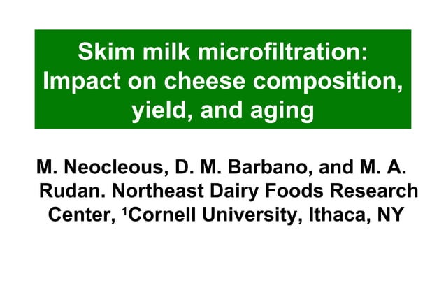 Skim milk microfiltration: Impact on cheese composition, yield, and ...