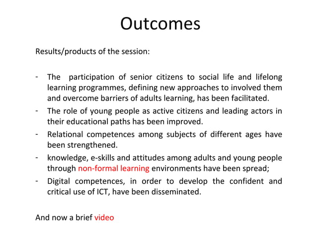 A relational approach to intergenerational learning | PPT