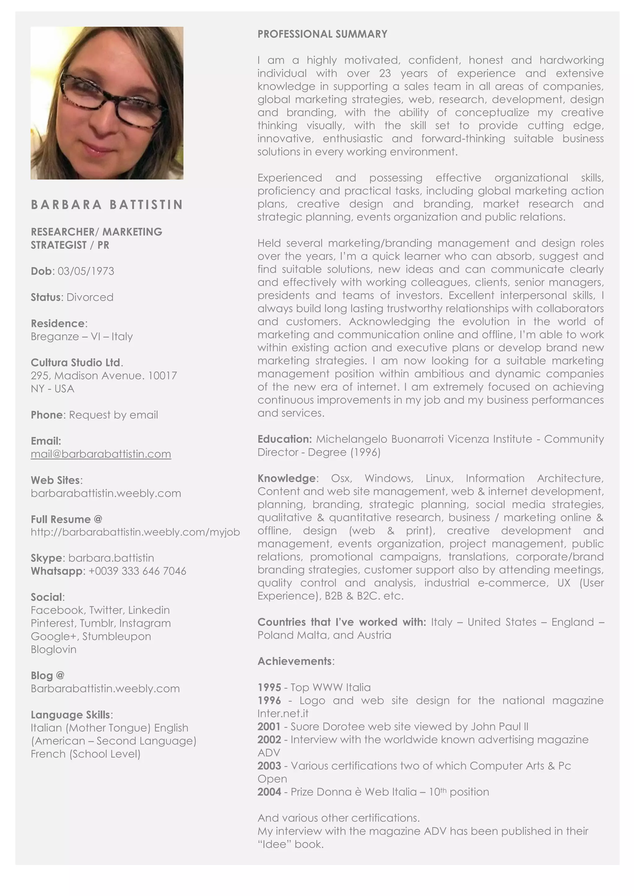Barbara new-resume-may-2017 | PDF