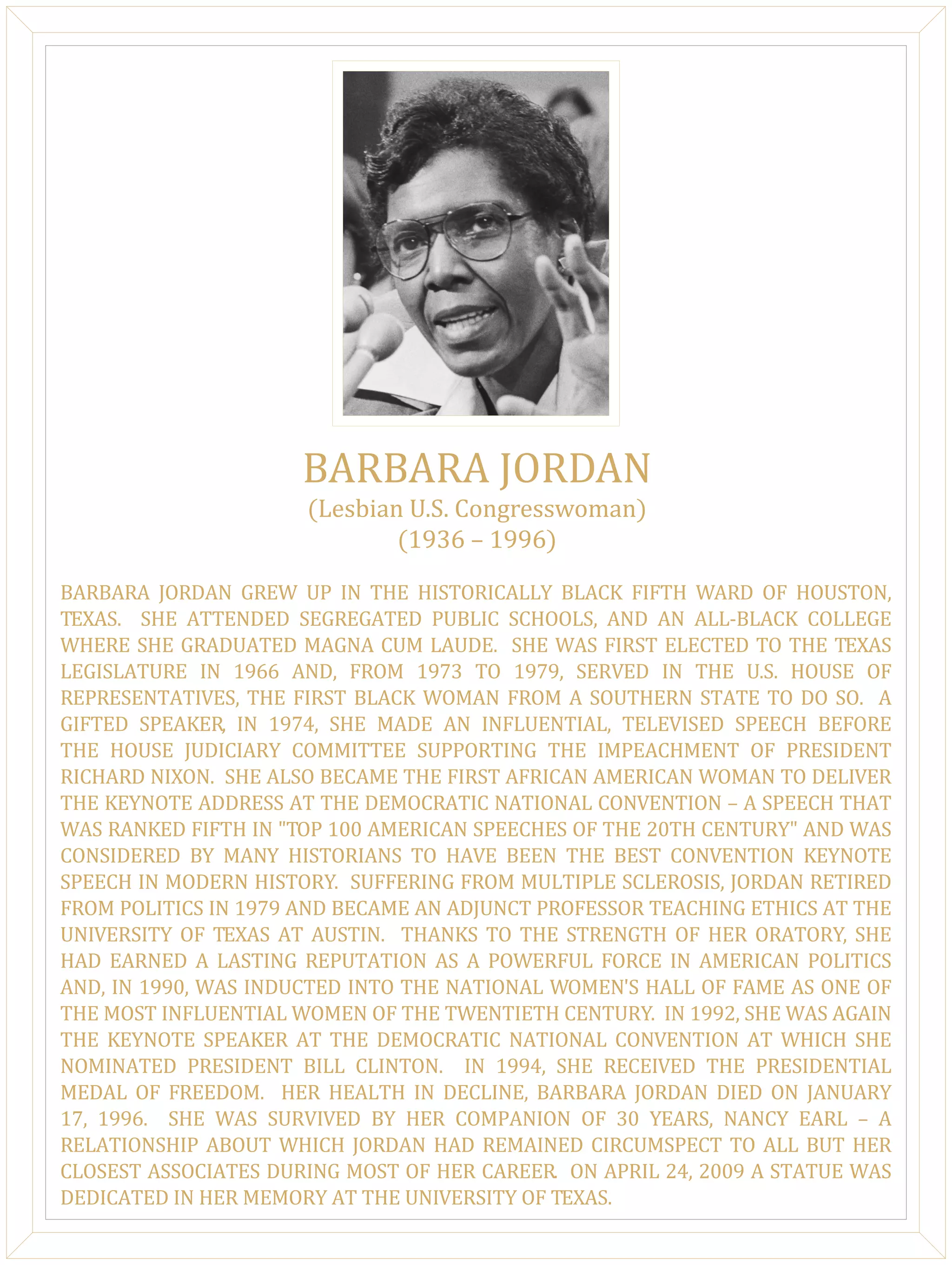 Barbara jordan final | PDF