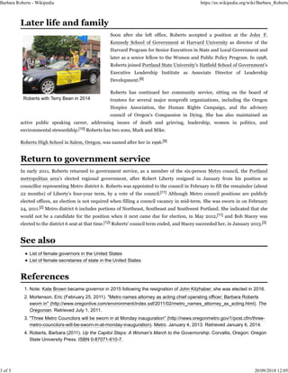 Barbara roberts | PDF