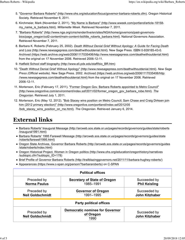 Barbara roberts | PDF