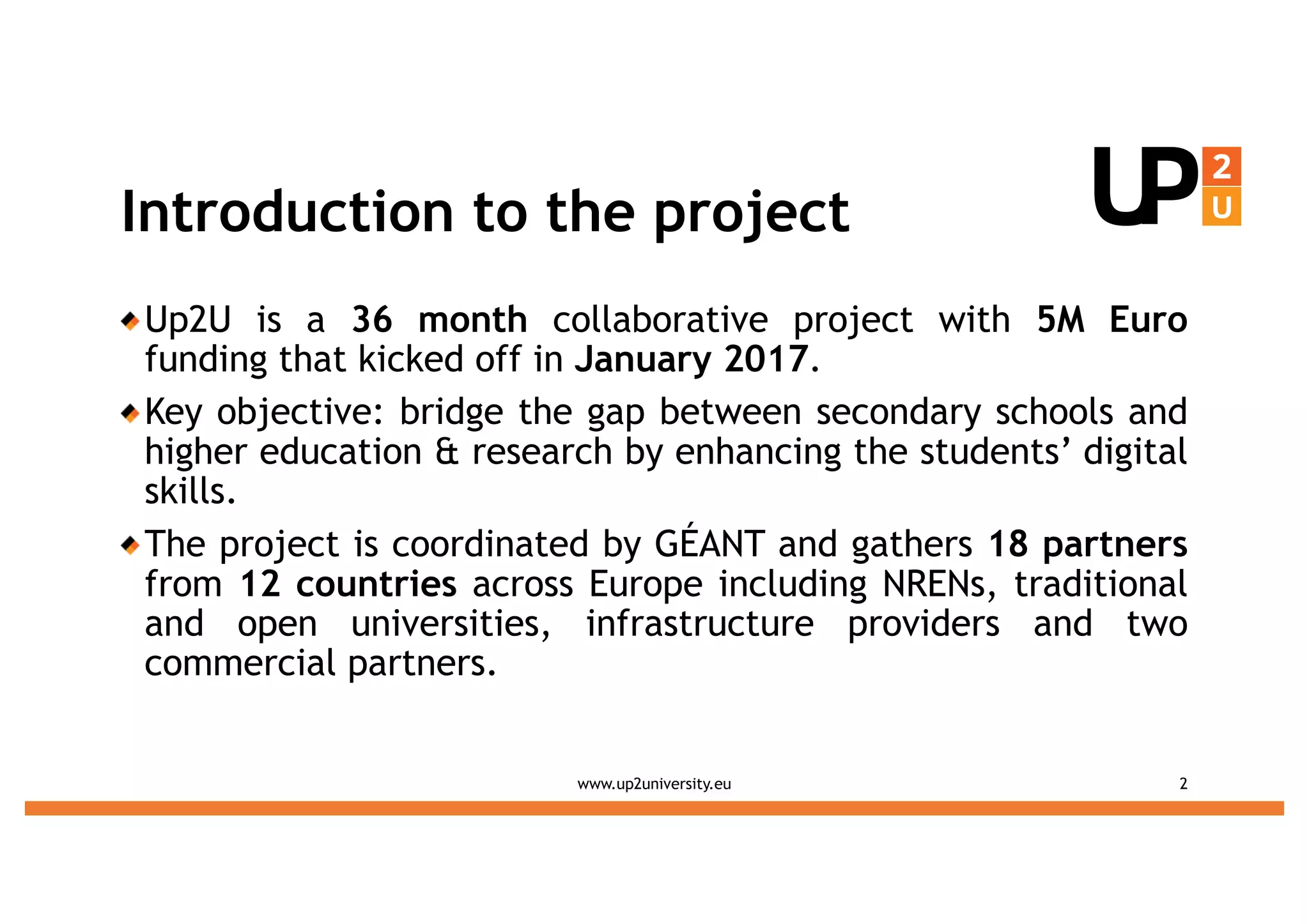 Overview on Up2U project and pilot activity | PPT