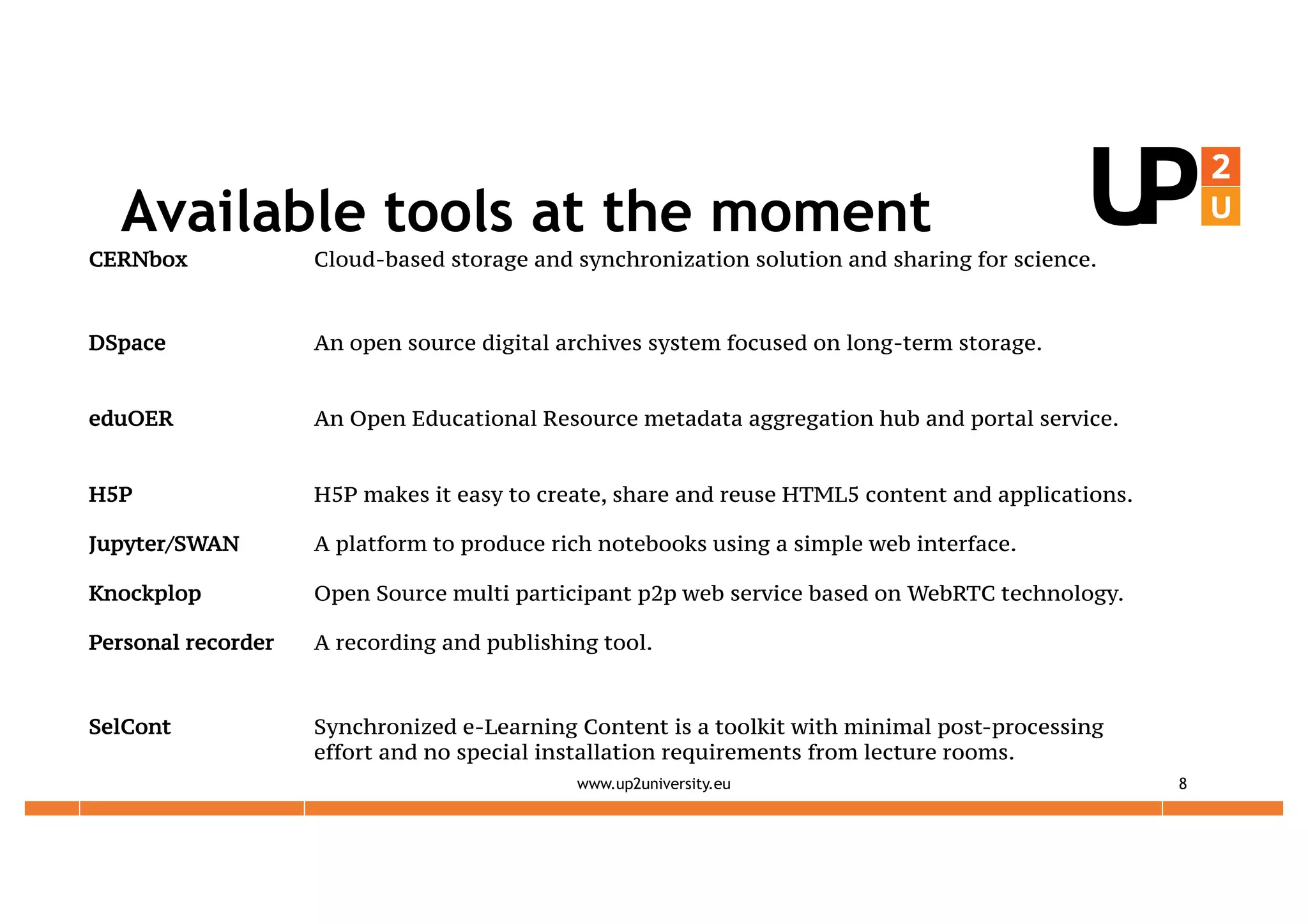 Overview on Up2U project and pilot activity | PPT