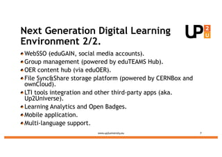 Overview on Up2U project and pilot activity | PPT