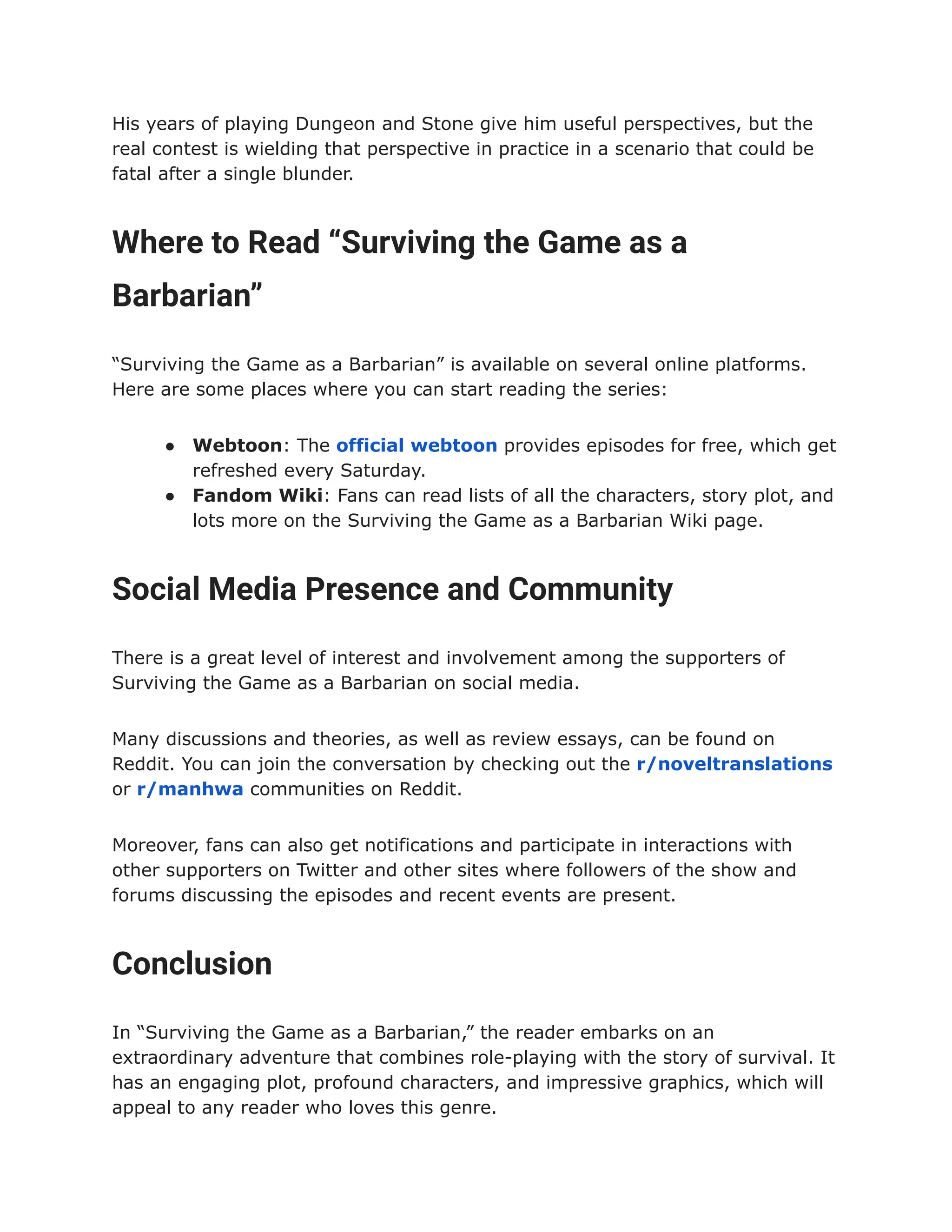 Surviving the Game as a Barbarian – An In-Depth Analysis | PDF