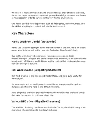 Surviving the Game as a Barbarian – An In-Depth Analysis | PDF