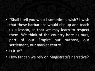 Conflict between Civilization and Barbarians | PPT