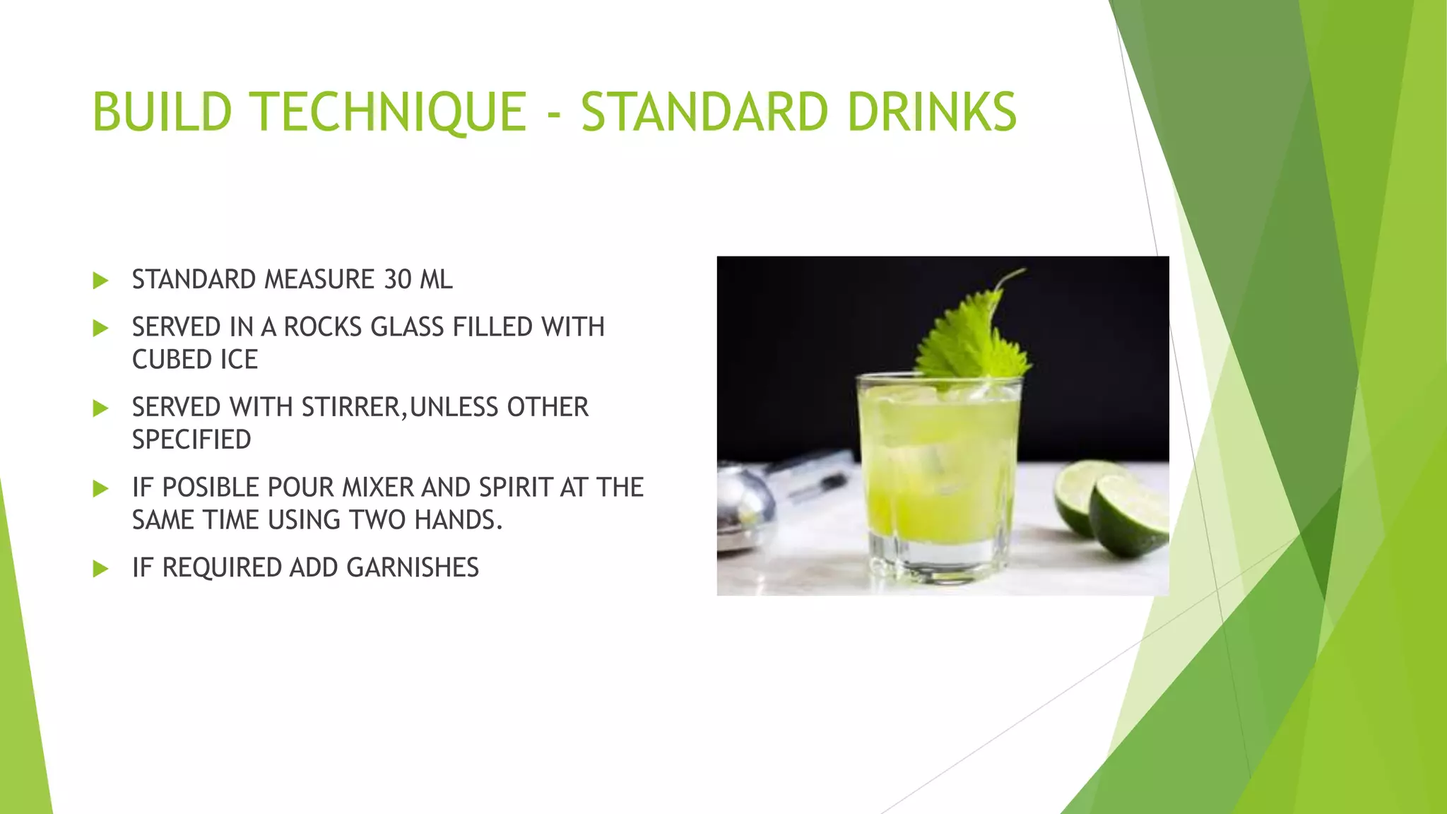 Bar basics and service technique | PPTX