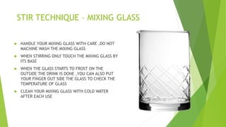 Bar basics and service technique | PPTX