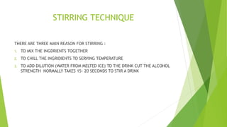 Bar basics and service technique | PPTX