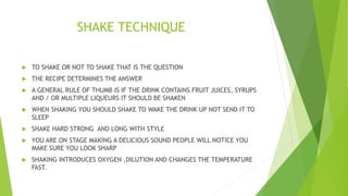 Bar basics and service technique | PPTX