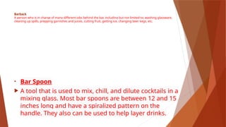 BAR BASIC TERMS AND DEFINITIONS INDUSTRY | PPTX