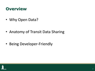 APTA TransITech 2013 - "Open Transit Data - A Developers Perspective ...