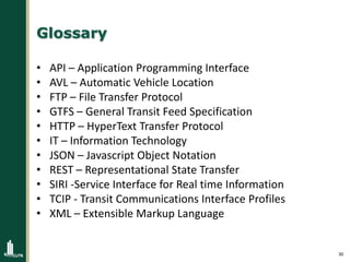 APTA TransITech 2013 - "Open Transit Data - A Developers Perspective ...