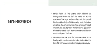 BAR BENCH RELATION UNDER ADVOCATE ACT 1961.pptx