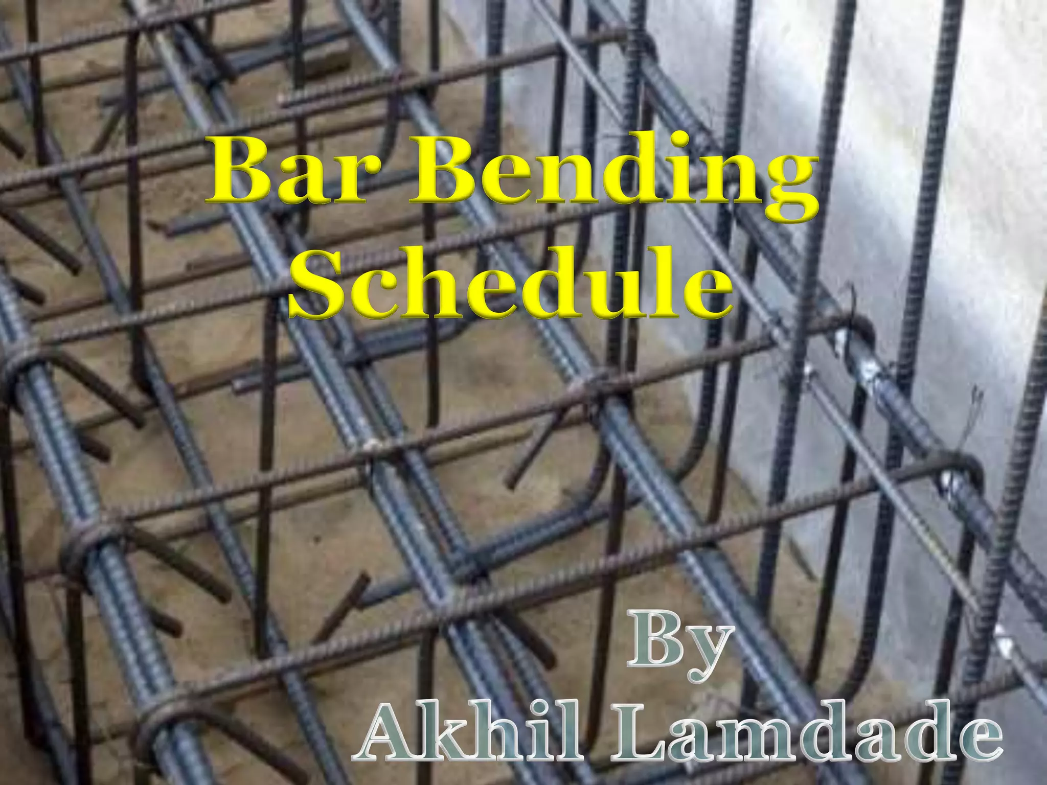 Bar bending schedule | PDF