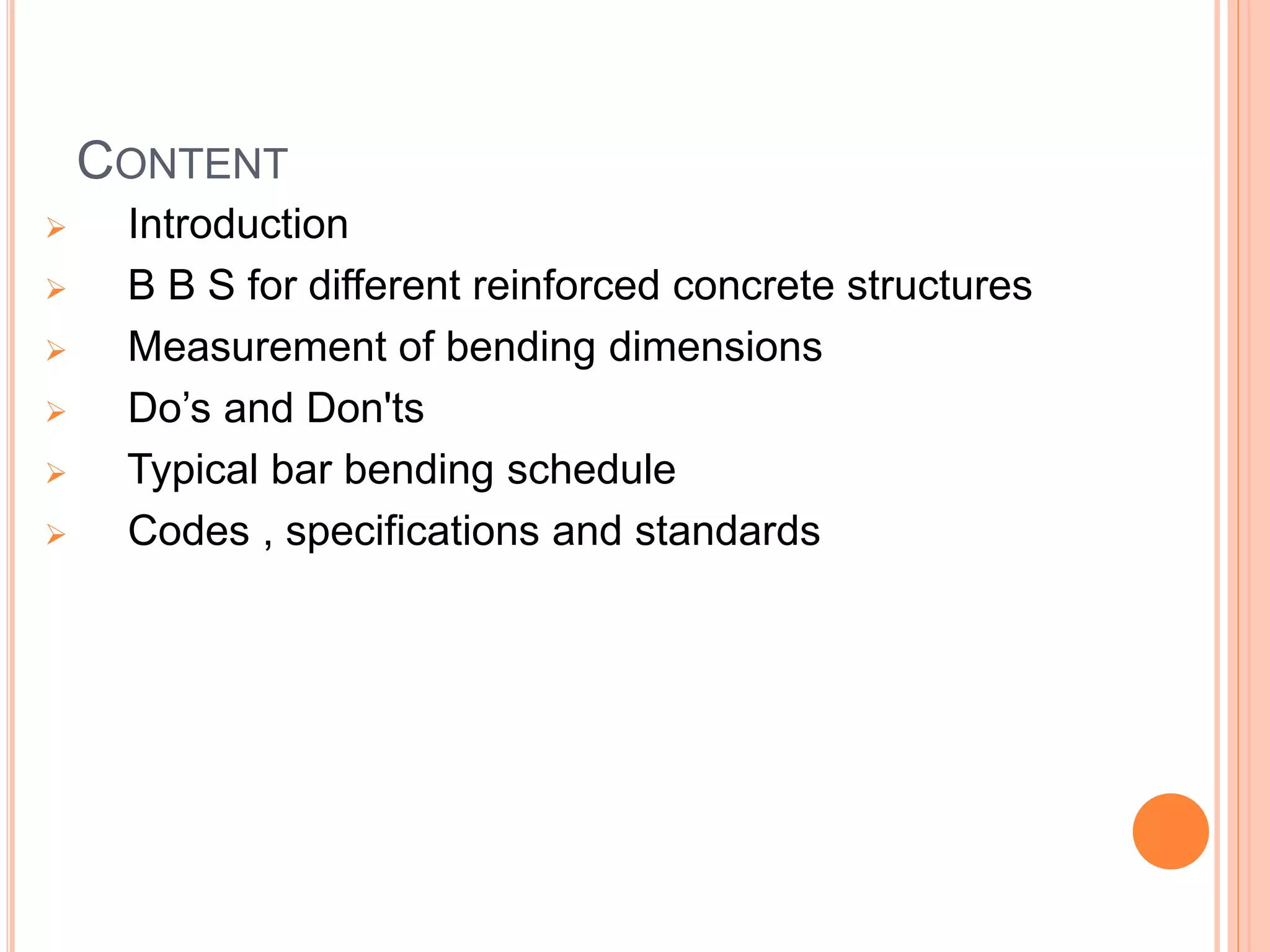 Bar bending schedule | PDF