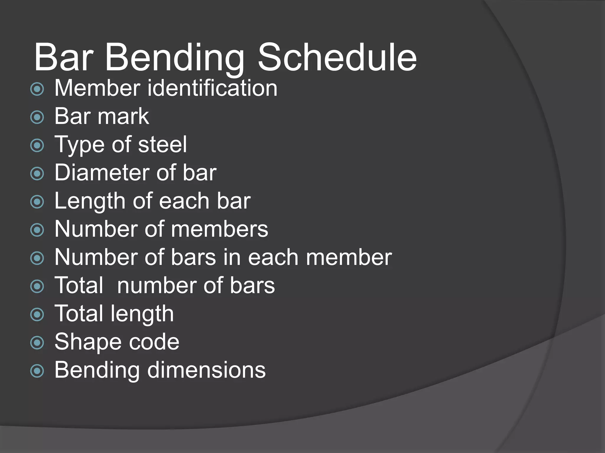 Bar bending schedule(by akhil) | PPTX