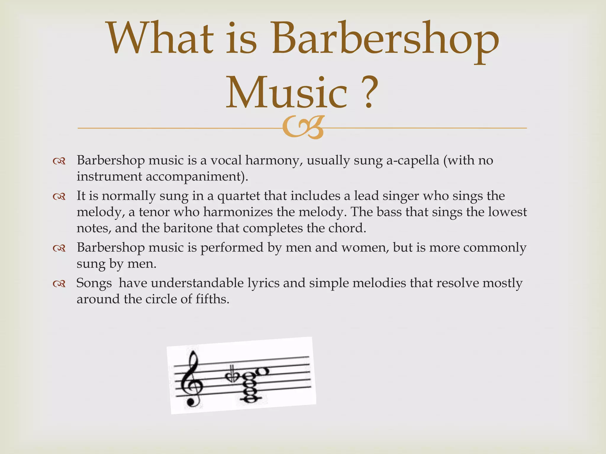 Barbershop music | PPTX