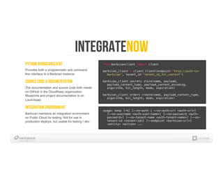 Barbican 1.0 - Open Source Key Management for OpenStack | PPT