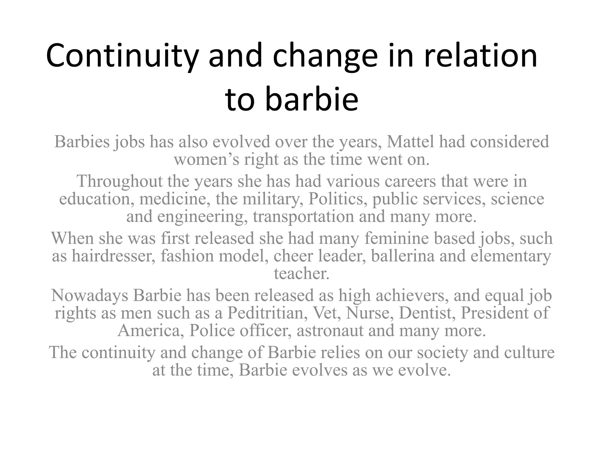 barbie as a popular culture | PPTX