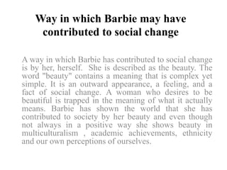 barbie as a popular culture | PPTX