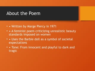 Barbie_Doll_Poem_Analysis.pptx for TESL students | PPTX