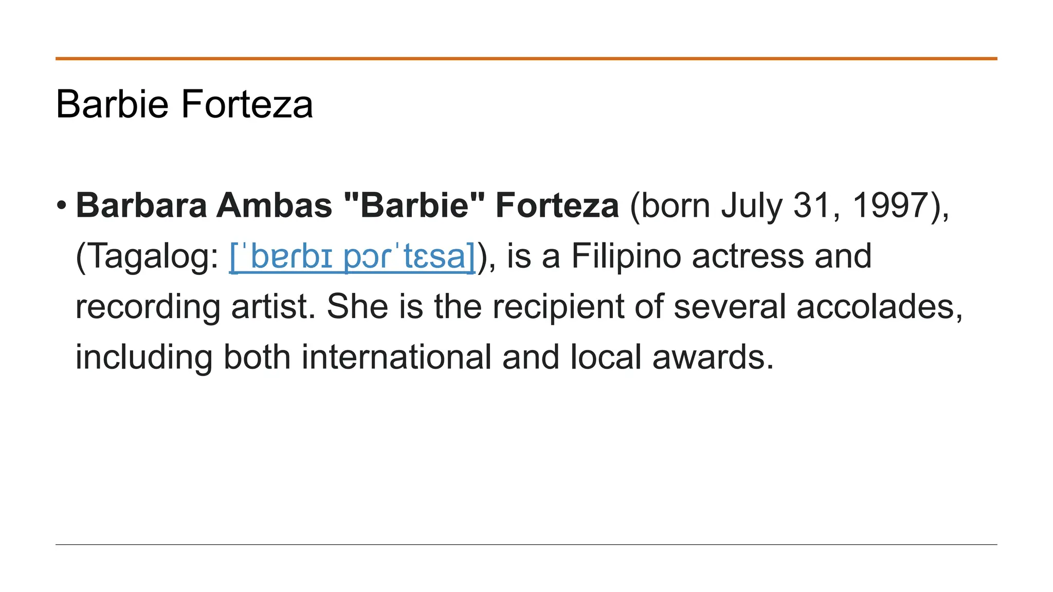 Barbie Forteza Biography, Personal Life, Career, Fimography.pptx