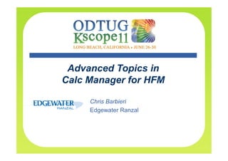 Advanced Topics in Calc Manager for HFM | PDF